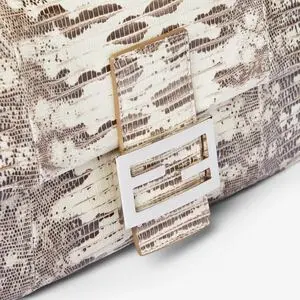 Fendi Baguette® 26424 Parchment-colored Lizard-leather Bag